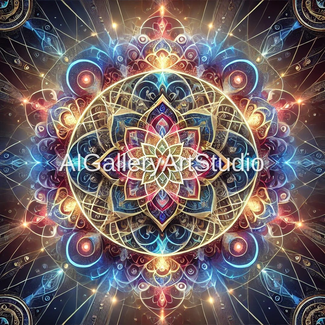 5 Prime Resolution Mandala Art Geometric Digital Design Abstract Wall ...