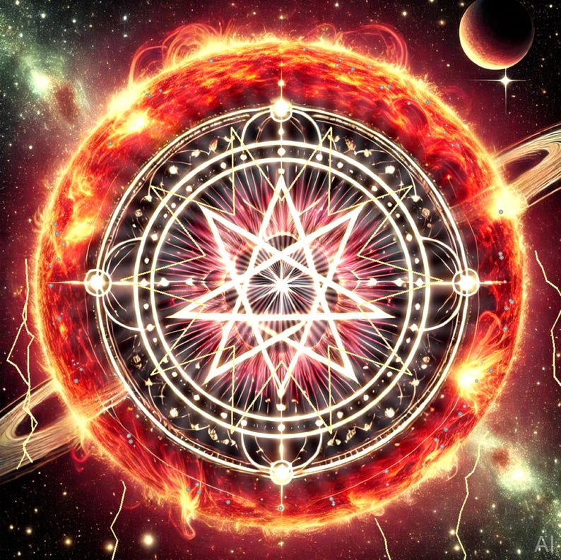 Mystical Cosmic Pentagram Art - High-resolution Digital Download ...