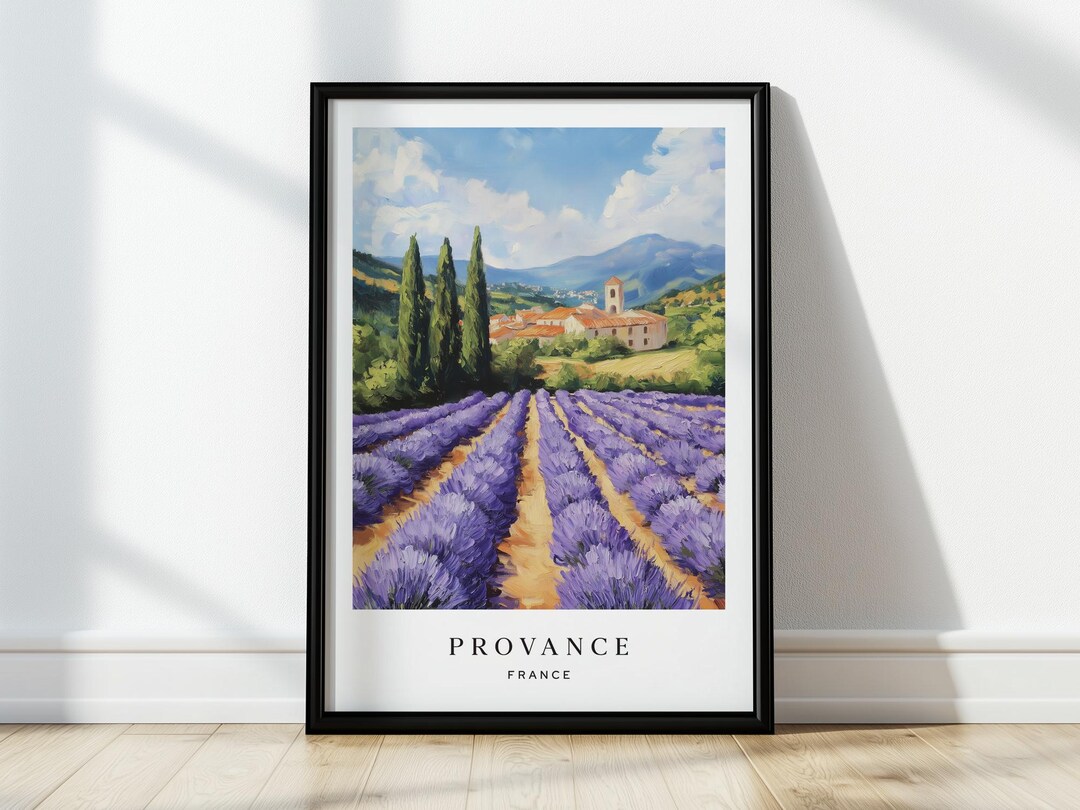 Provance Travel Poster, Retro French Wall Art, France Oil Painting ...