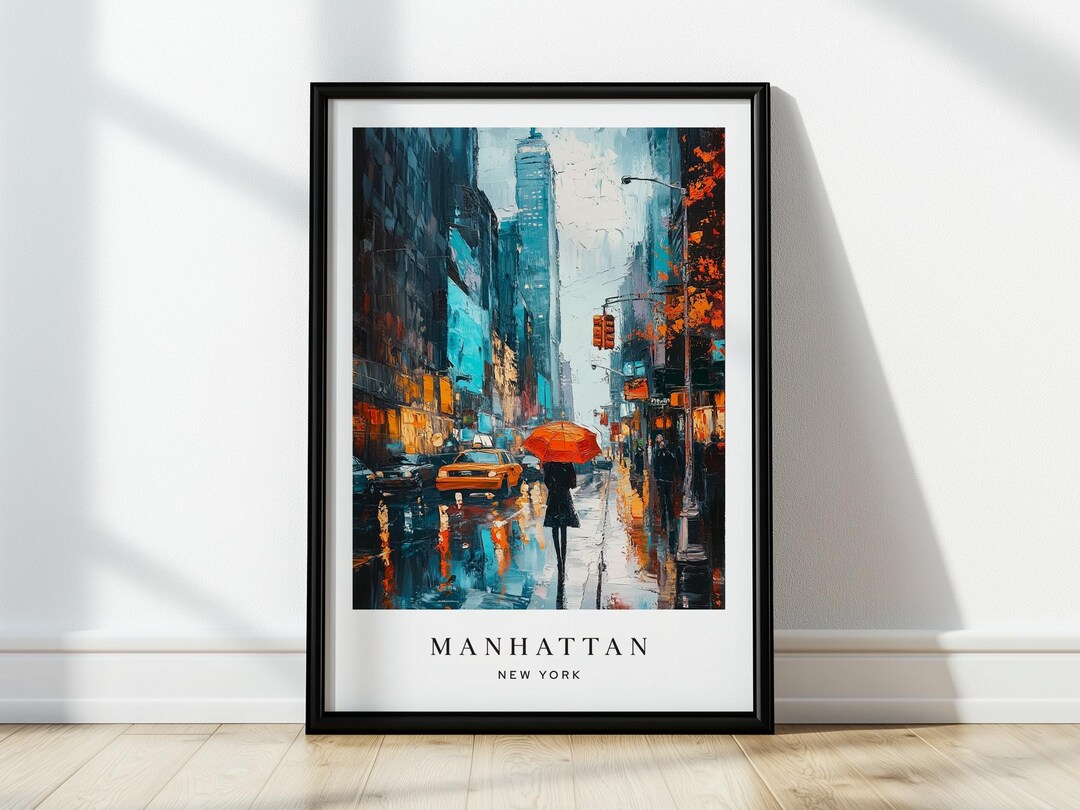 Manhattan Poster, New York Wall Art, Digital Download, Printable Wall ...