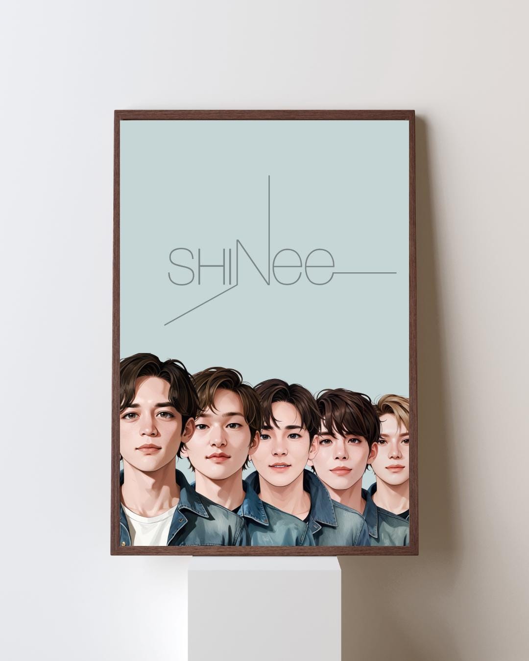 Shinee Fanart Printable | Digital K-pop Idol Vector Portrait Poster - Etsy