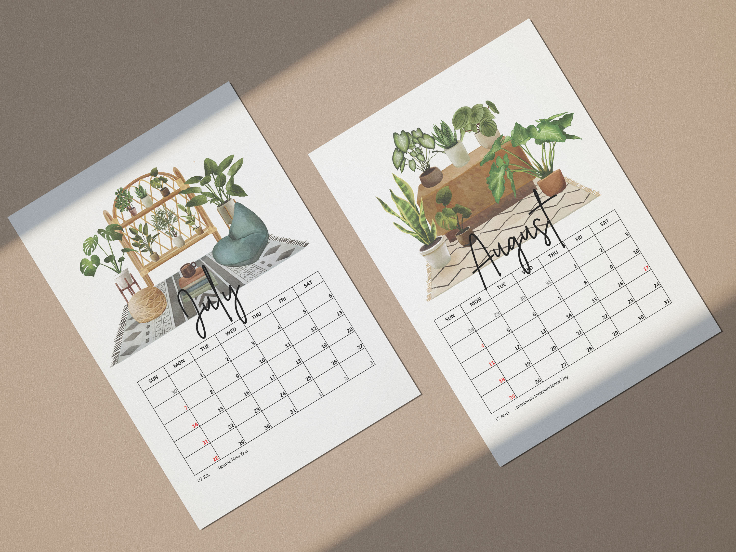 Homie Theme Calendar 2024 Template - Etsy