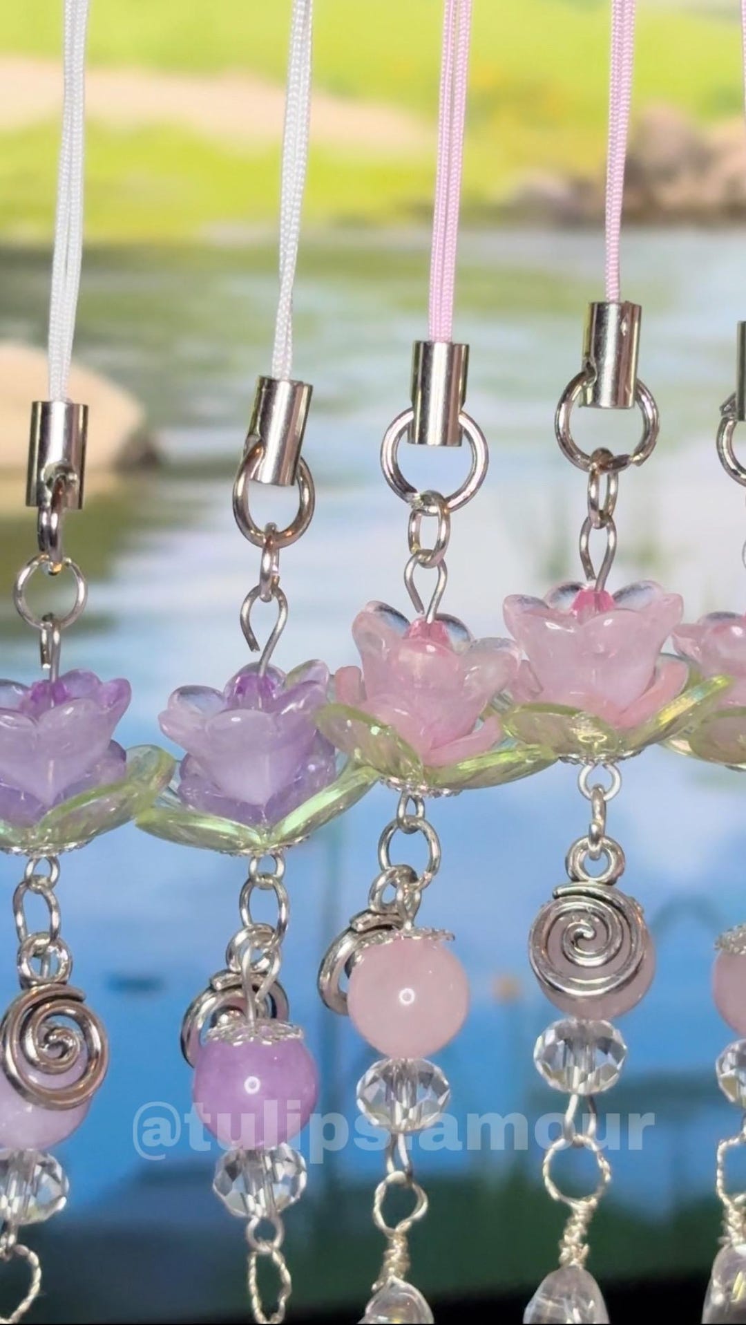 Lotus Flower Phone Charm - Etsy