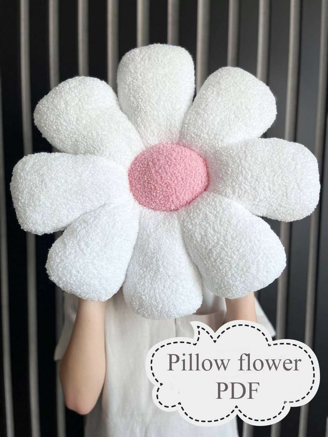Flower Pillow Pattern, Sofa Cushion Diy, Boucle, Decorative Chamomile ...
