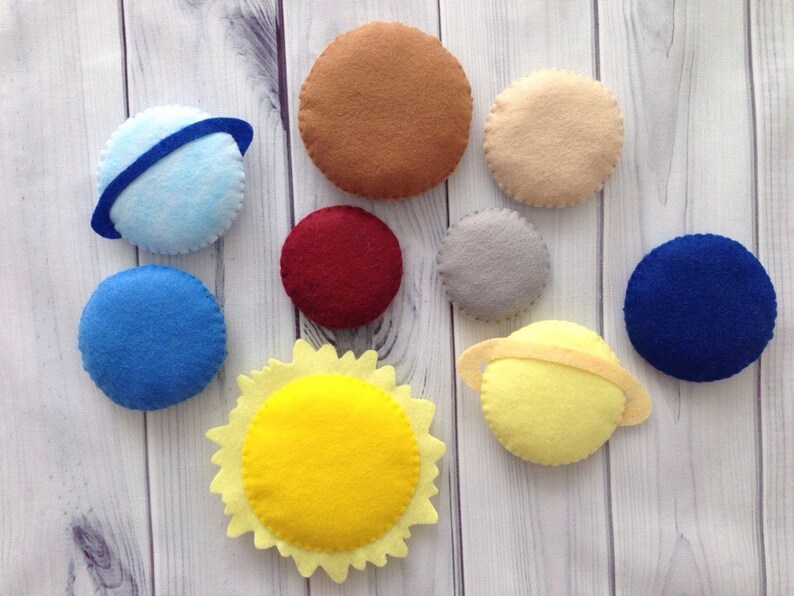 Felt Planets, Set Solar System, Magnet Space Set, Educational Toys Sun ...