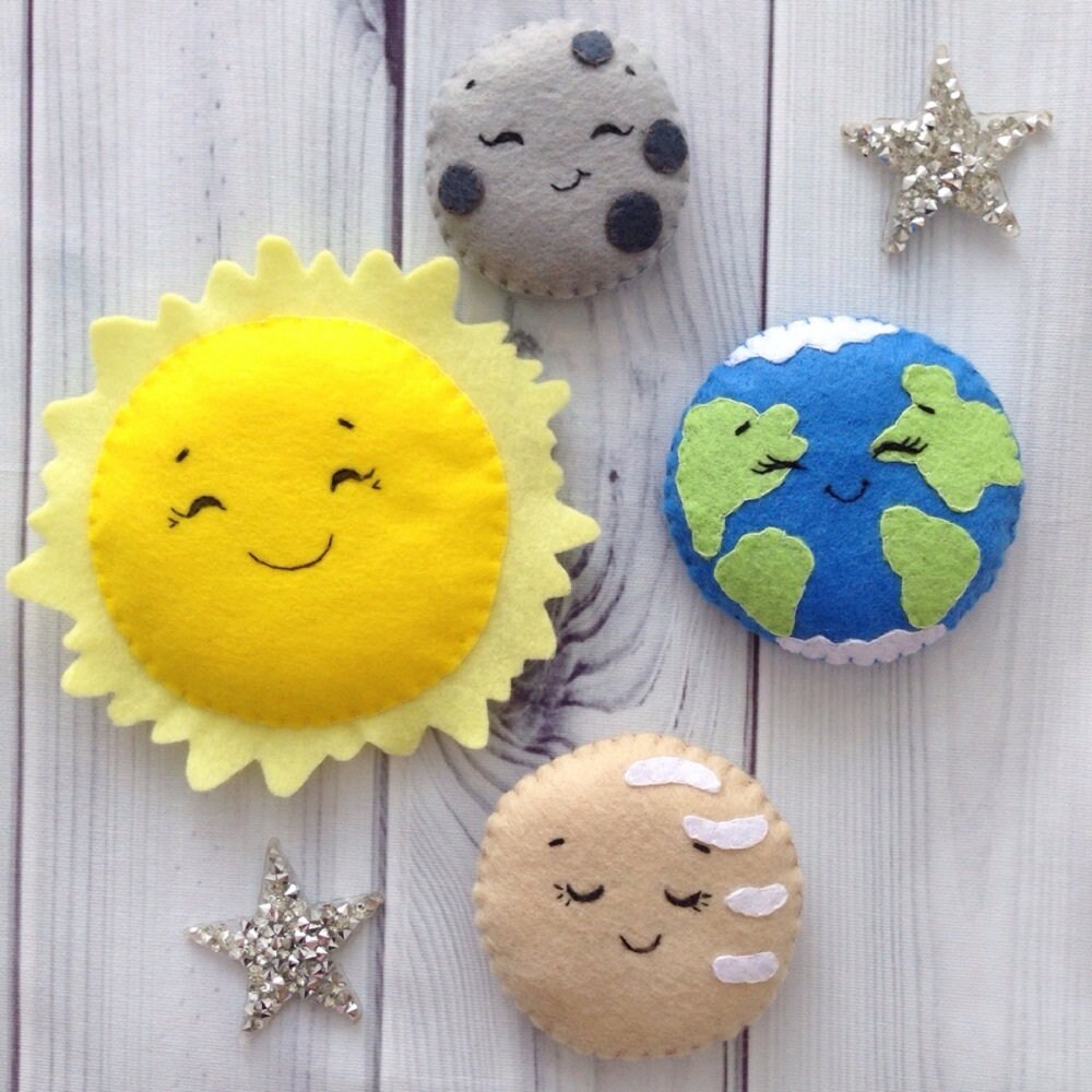 Felt Planets, Set Solar System, Magnet Space Set, Educational Toys Sun ...