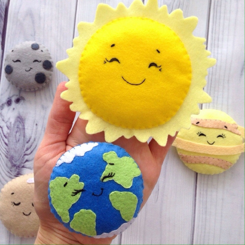Felt Planets, Set Solar System, Magnet Space Set, Educational Toys Sun ...
