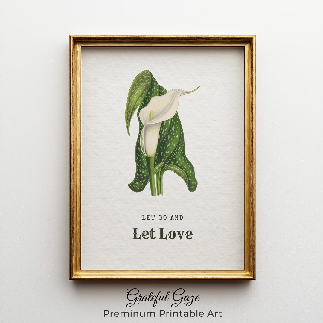 Printable Calla Lily Wall Art - Wall Decor Printable Artsy Botanical ...