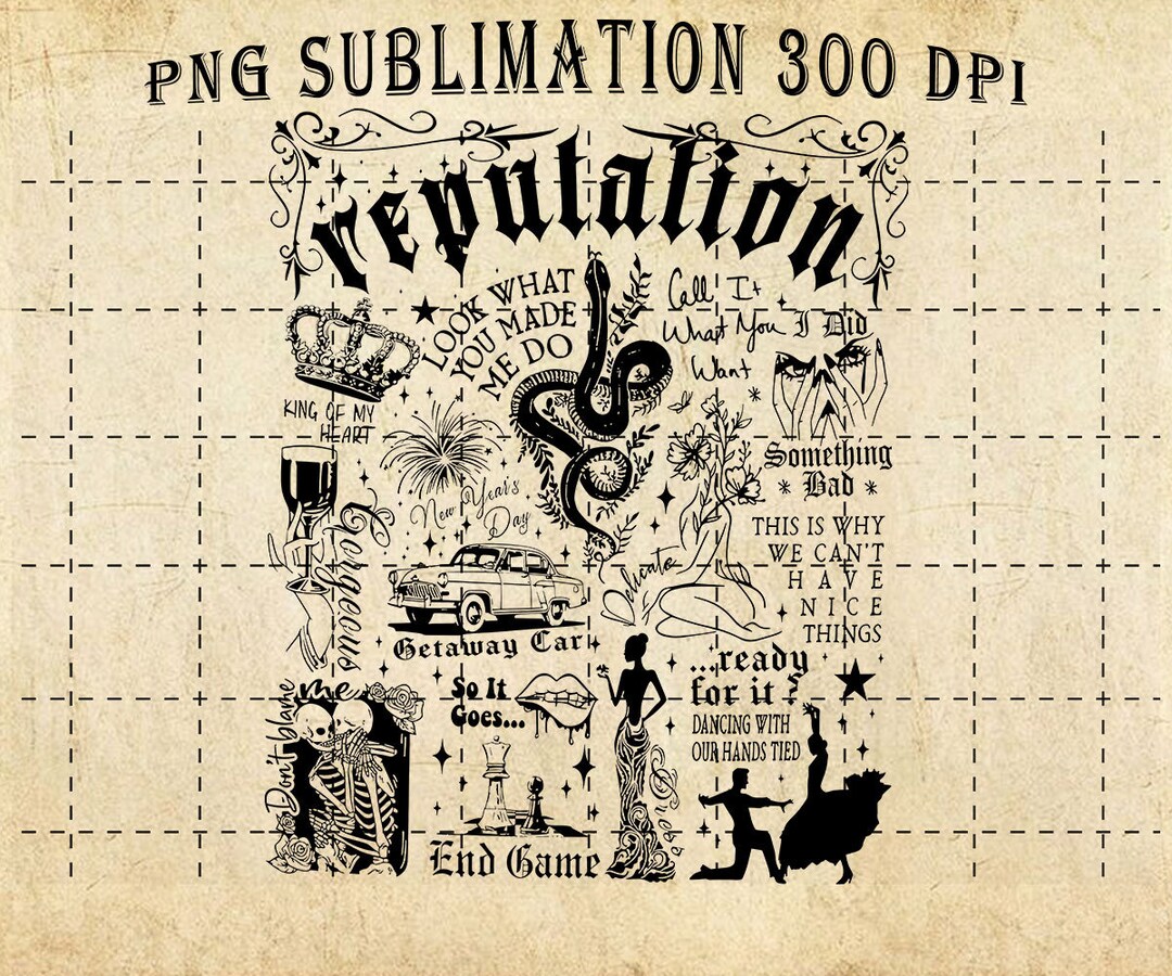 In My Reputation Era PNG, Reputation Era Png, the Era Tour Merch ...