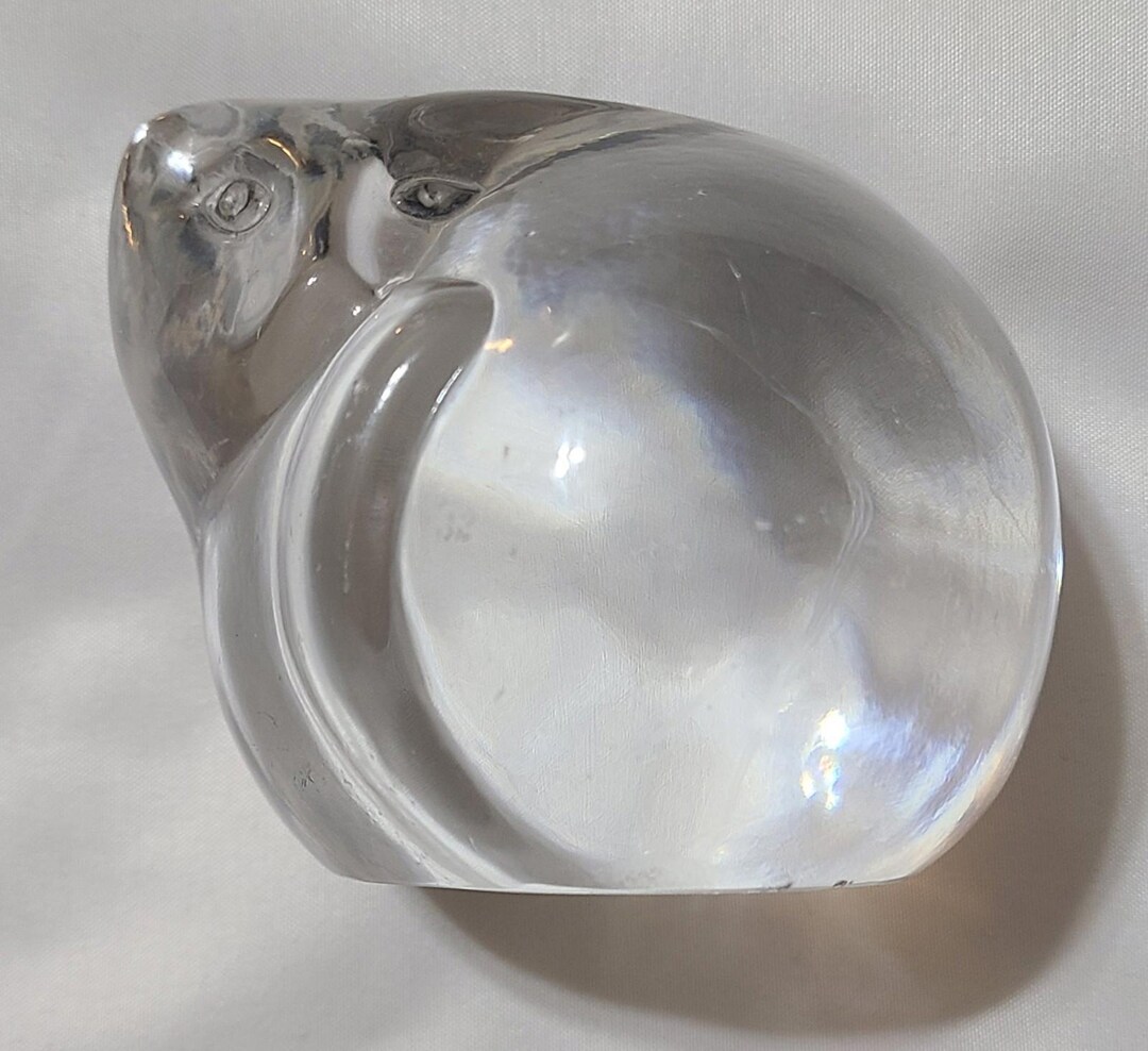 Vtg 1986 Goebel Crystal Cat Figurine Paperweight German Art Glass ...