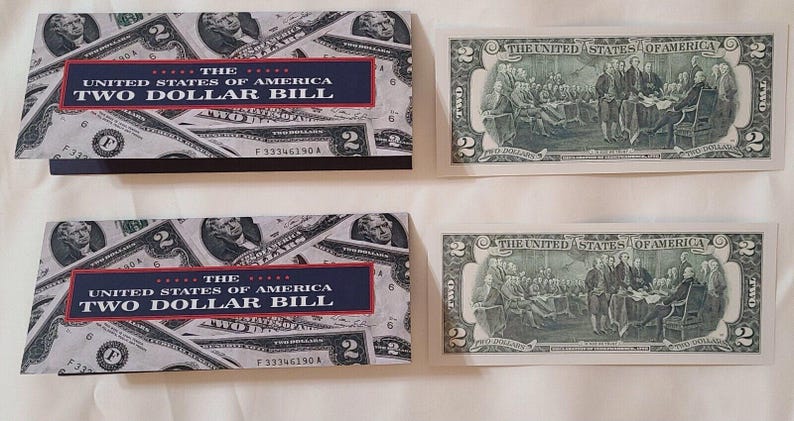 New Colorized 2 Dollar Bill, Donald Trump "never Surrender" Money ...