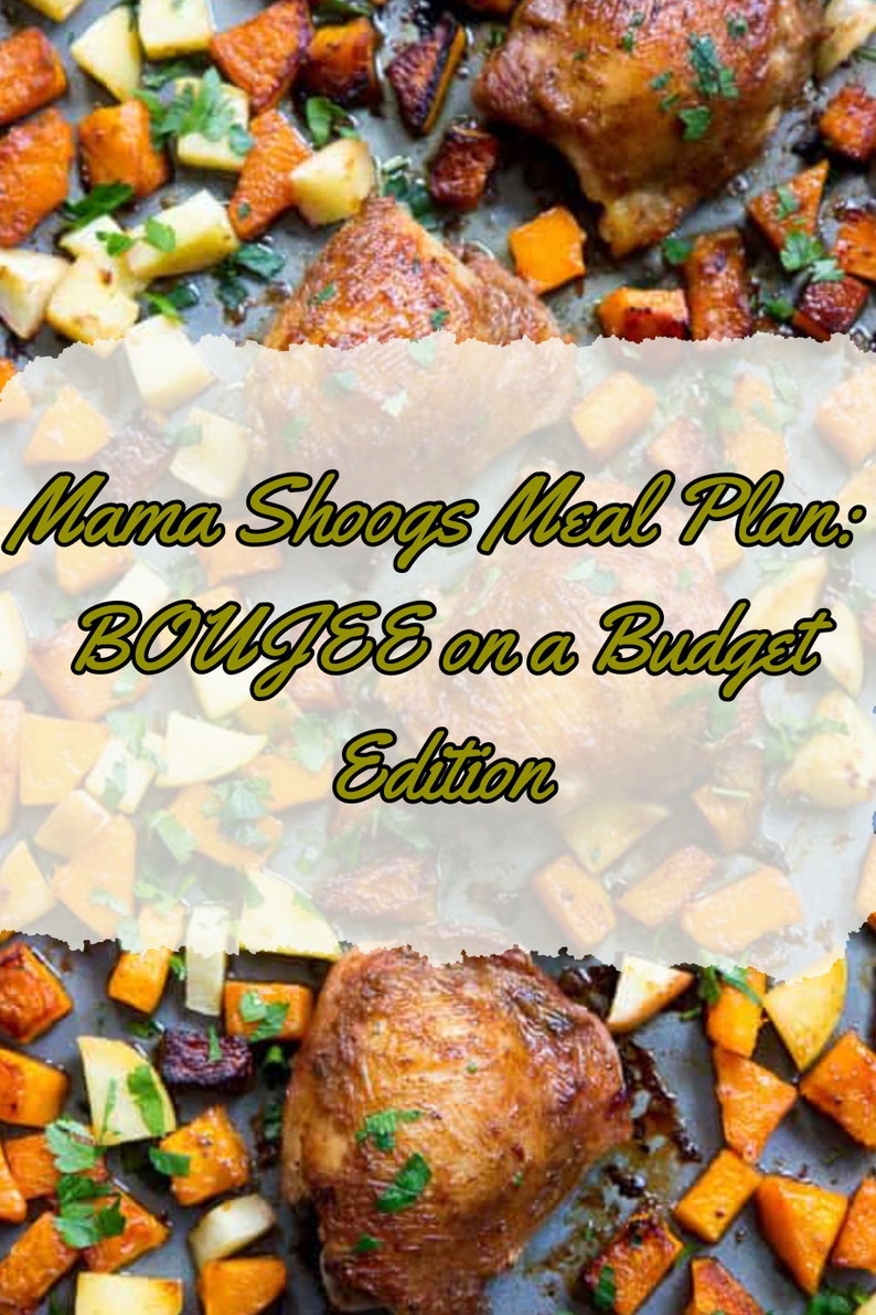 Budget Meal Plan Mama Shoogs BOUJEE on a Budget Edition - Etsy
