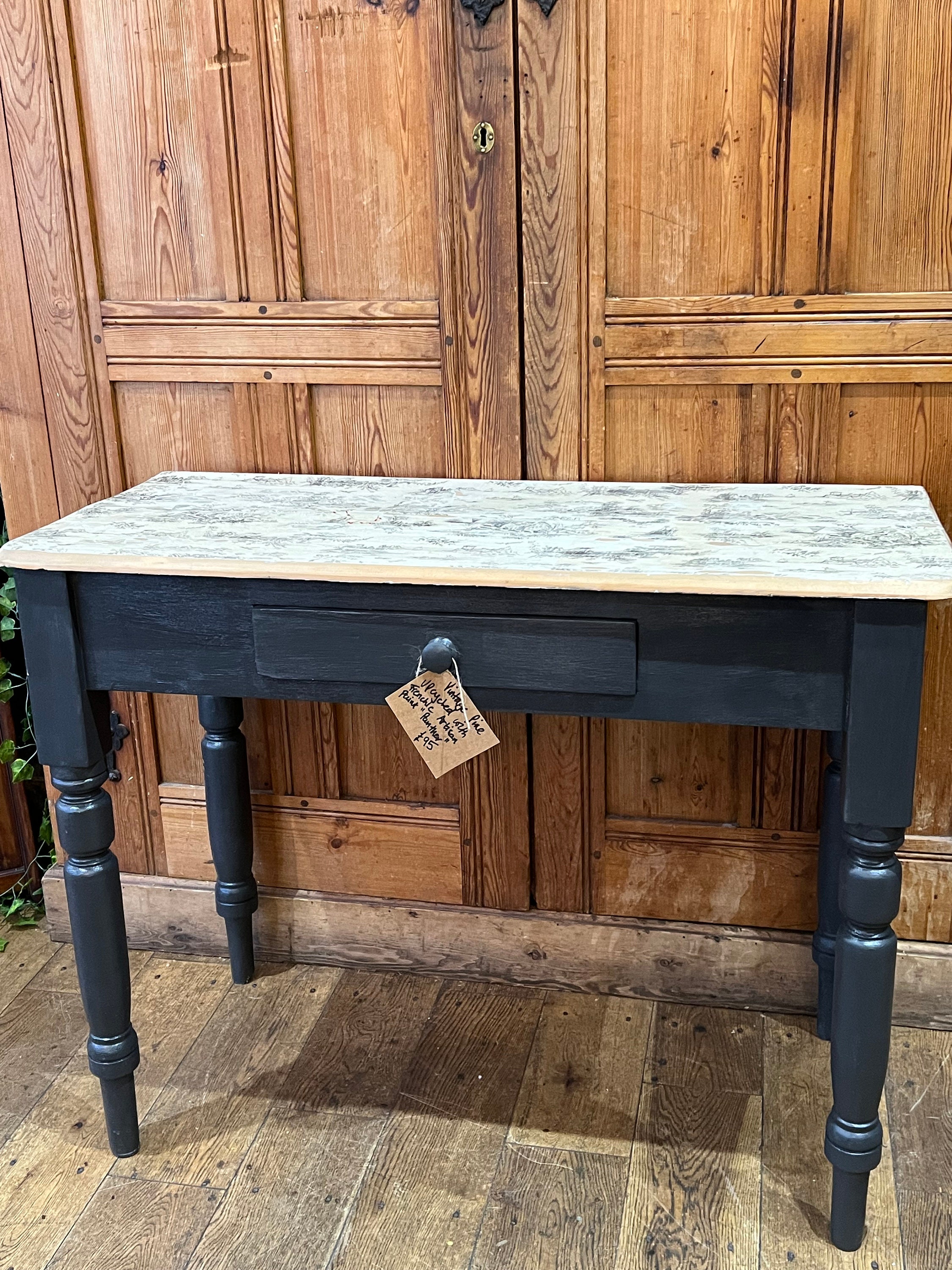 Vintage Console Table Frenchic Painted Decoupage Top - Etsy UK