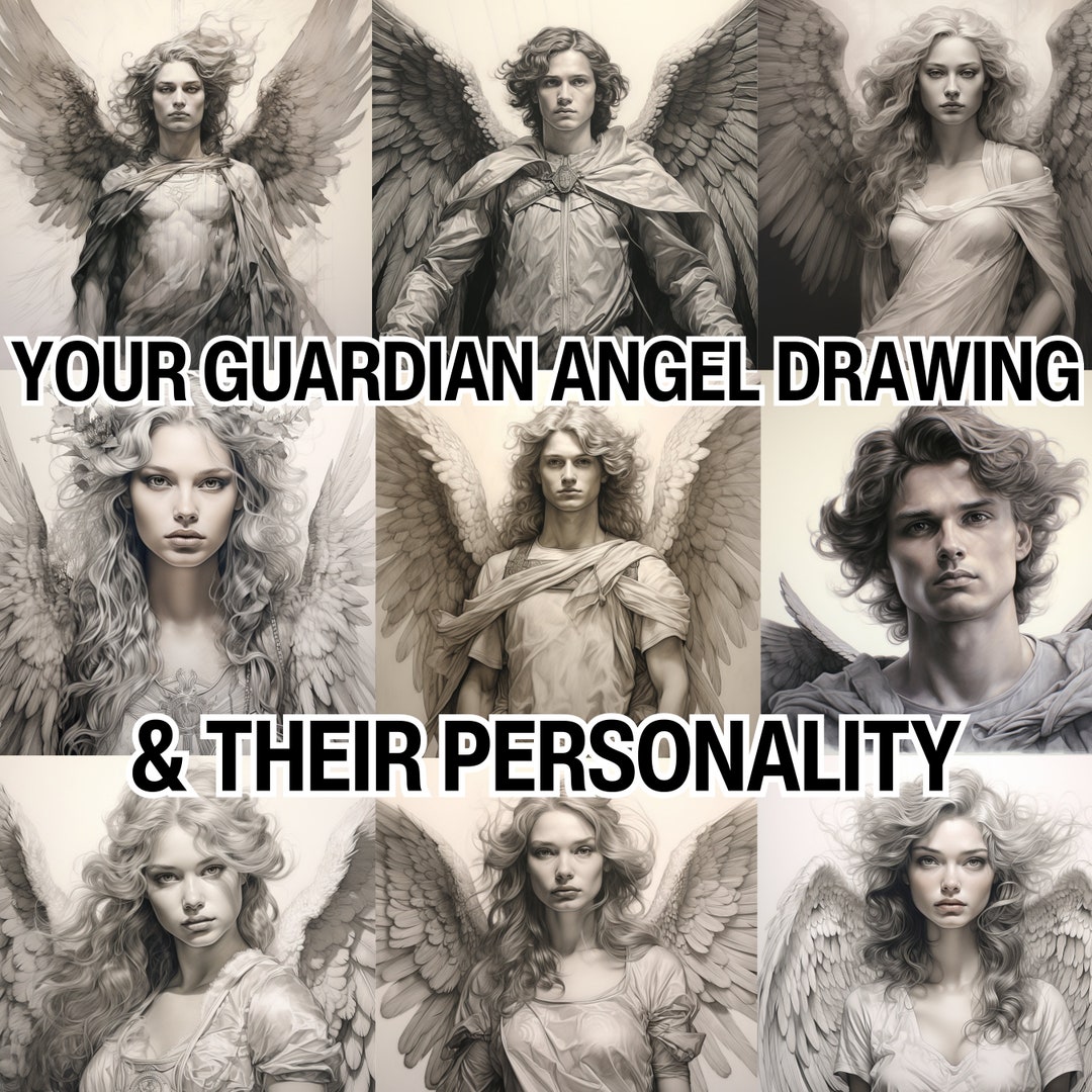 Custom Guardian Angel Drawing & Reading Discover Your Divine Protector ...