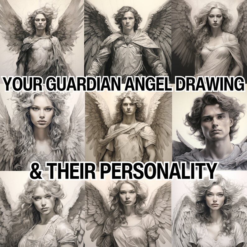Custom Guardian Angel Drawing & Reading Discover Your Divine Protector ...