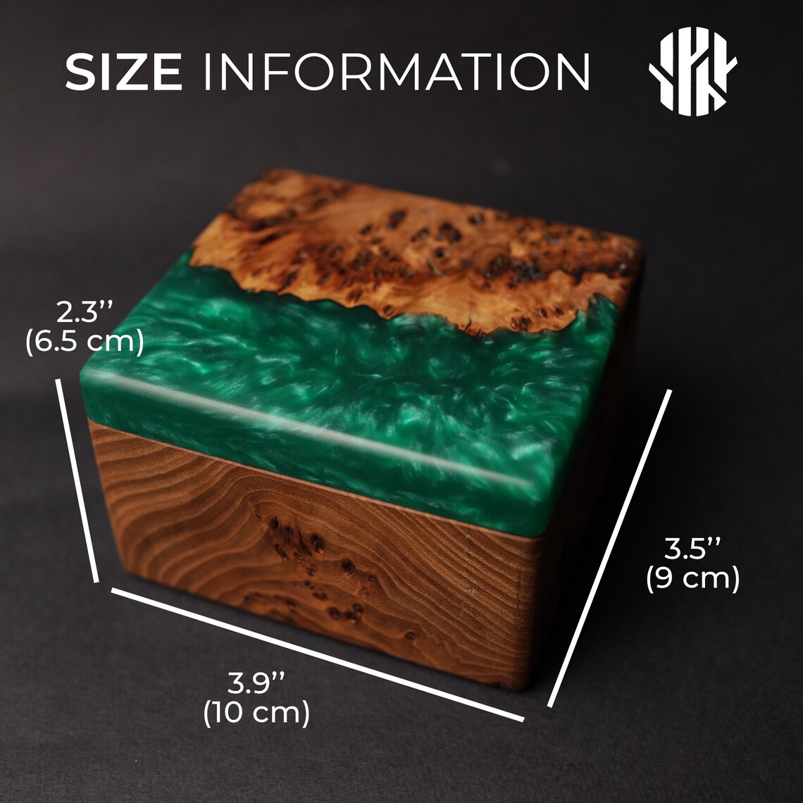 Handmade Cape Elm Wood Jewelry Box: Resin Art Trinket Storage - Etsy