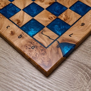 Custom Chess Board, Unique Chess Sets, Resin Chessboard Made of Elm ...