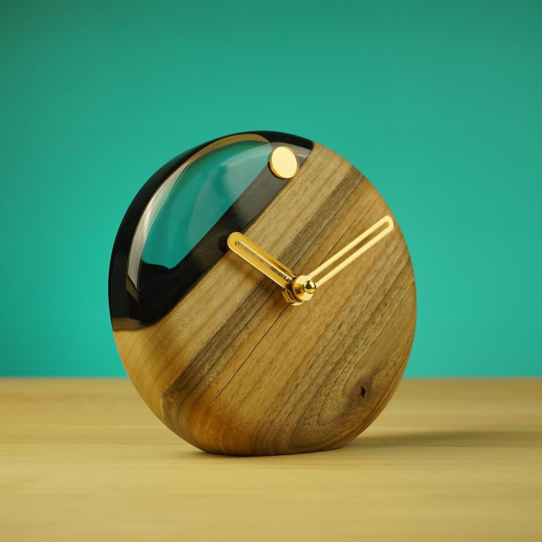 Mini Desk Clock, Home Decor Table Clock, Wood Desk Clock, Walnut Clocks ...