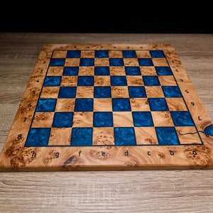 Custom Chess Board, Unique Chess Sets, Resin Chessboard Made of Elm ...