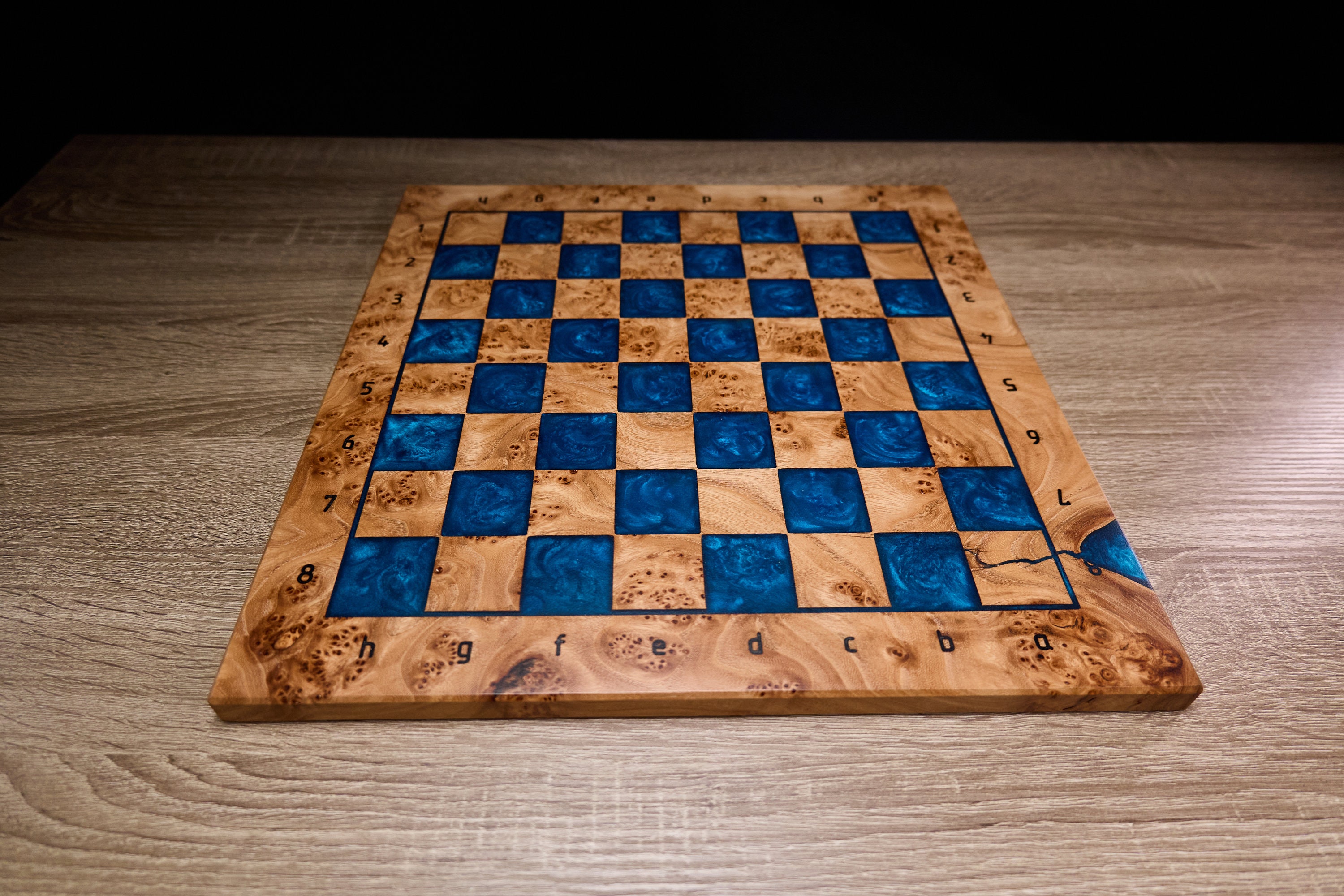 Custom Chess Board, Unique Chess Sets, Resin Chessboard Made of Elm ...