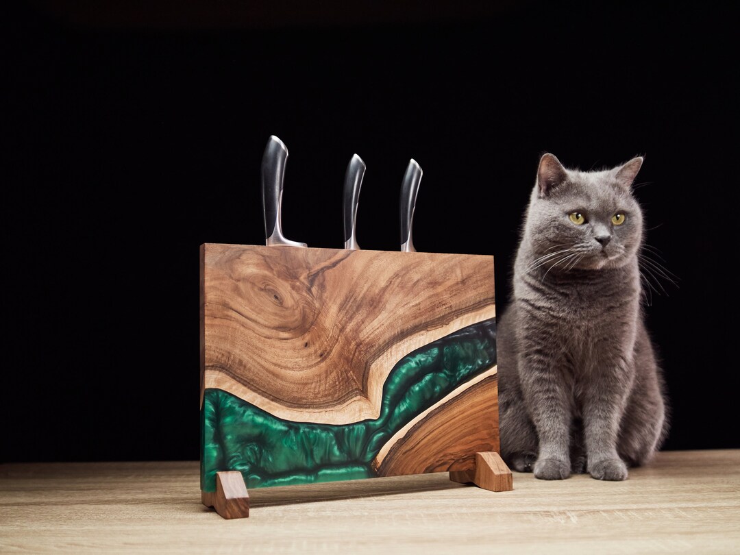 Wooden Knife Block, Magnetic Knife Board, Personalized Magnetic Knife ...