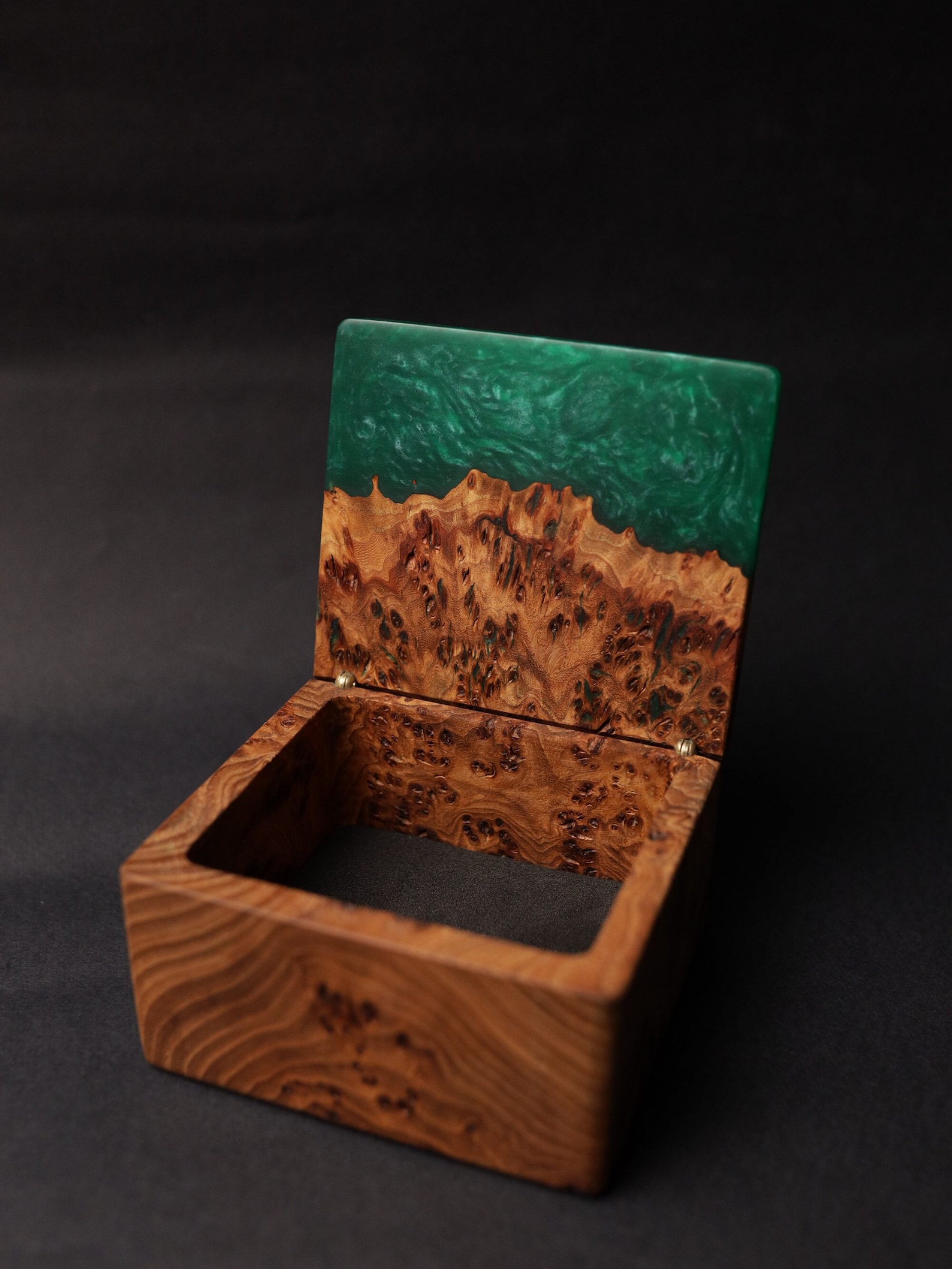 Handcrafted Burl Elm Jewelry Box: Custom Engraved Epoxy Trinket Case - Etsy