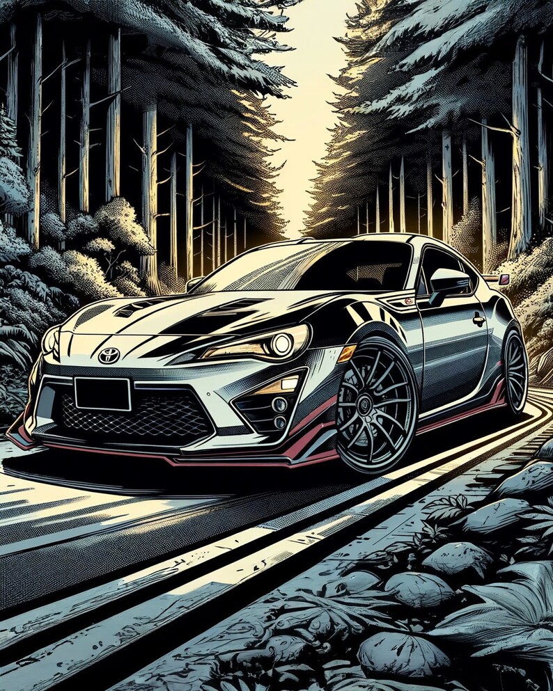 Printable Comic Book Toyota GT86 - Etsy