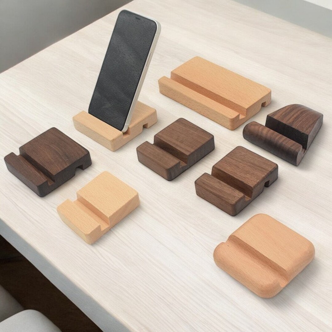 Universal Solid Wood Mobile Phone Stand Simple Desktop Stand for Phones ...