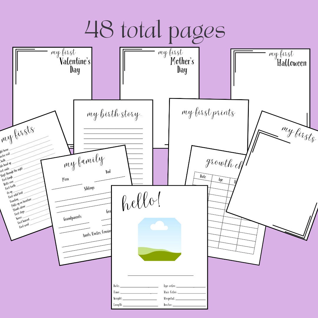 Simple Baby Book Simple Baby's First Year Baby Memory Book Baby ...