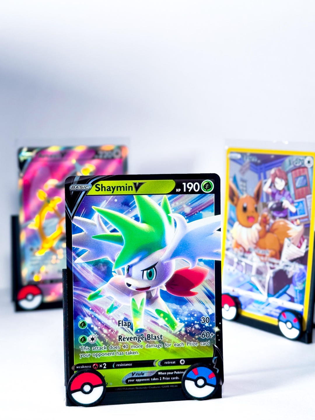 Stylish Pokeball Card Stands: Display Pokemon Trading Cards, Collector ...