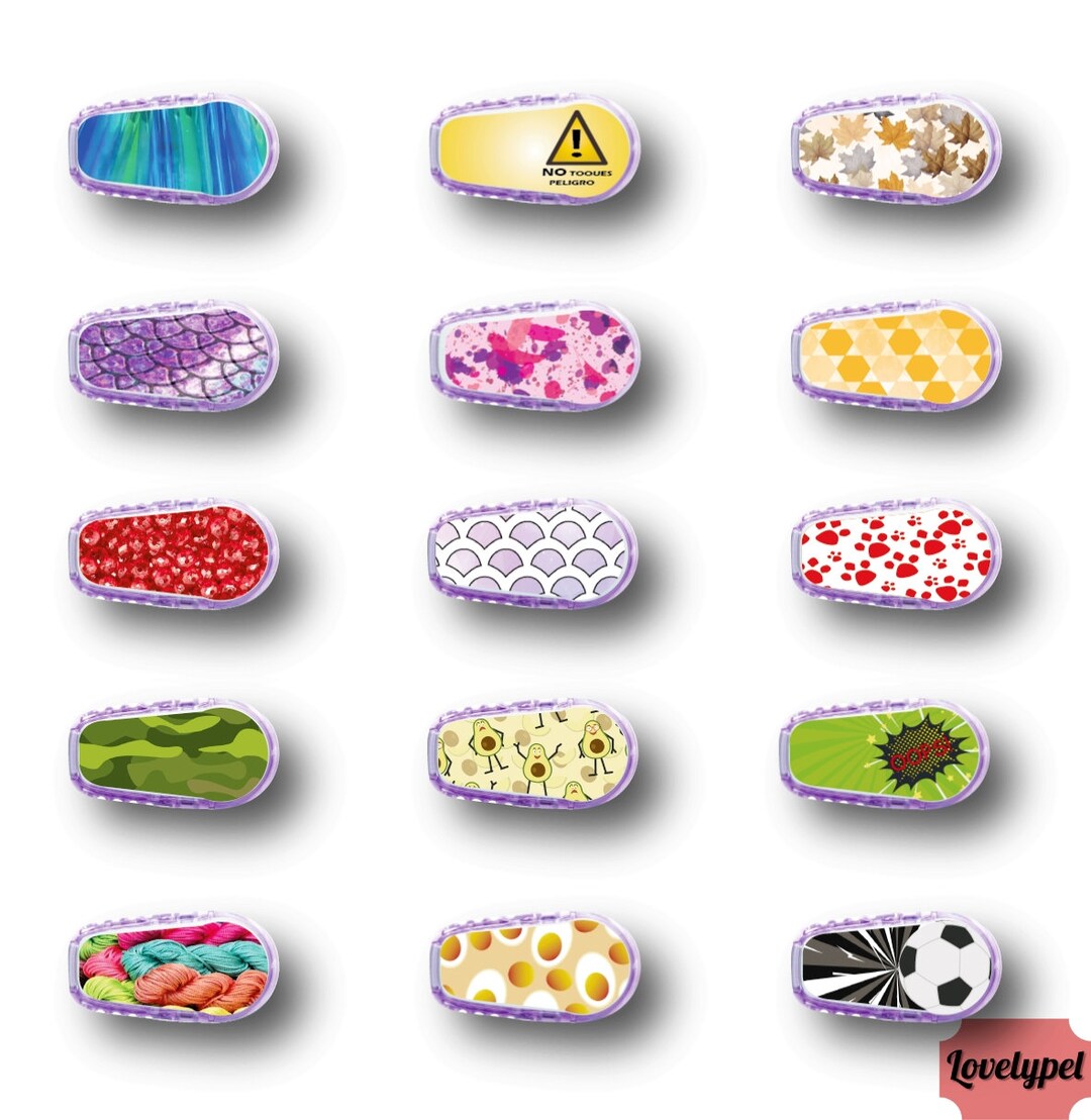 15 DEXCOM G6 STICKERS, 15 Assorted Units of the D7 Model Adhesive ...