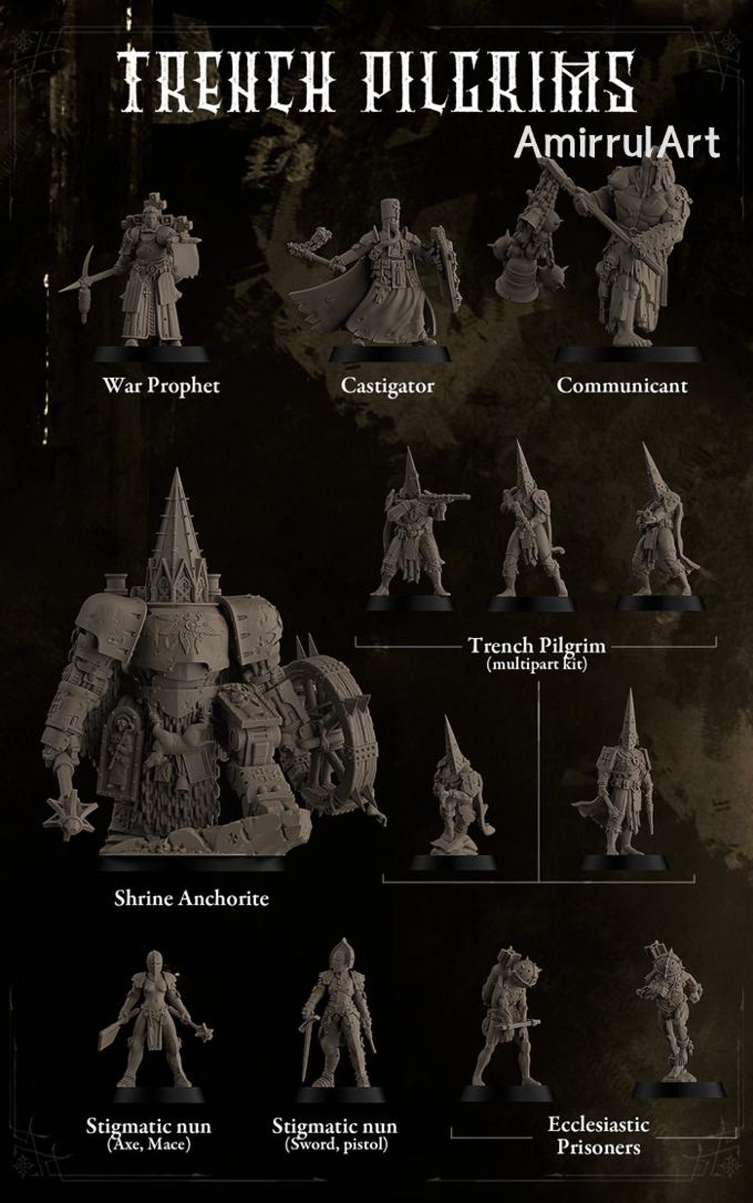 Trench Crusade Compatible Trench Pilgrims Warband, Chaos-inspired Army ...