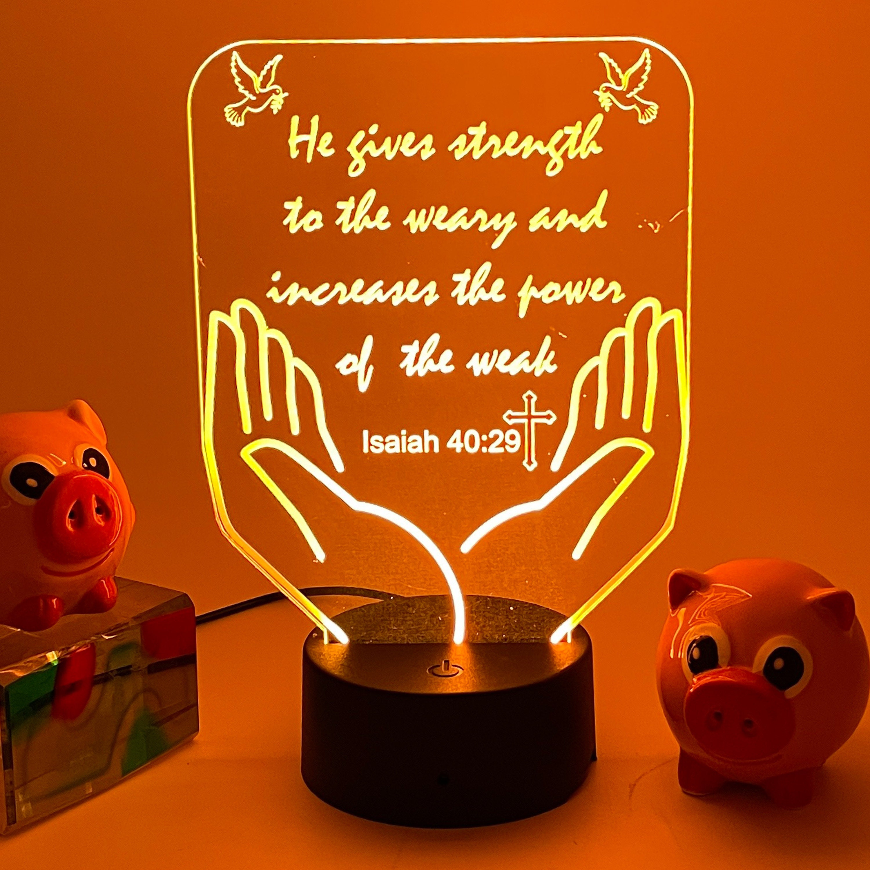 Bible Verse Custom Light, Bible LED Night Light, Favorite Verse, Fall ...