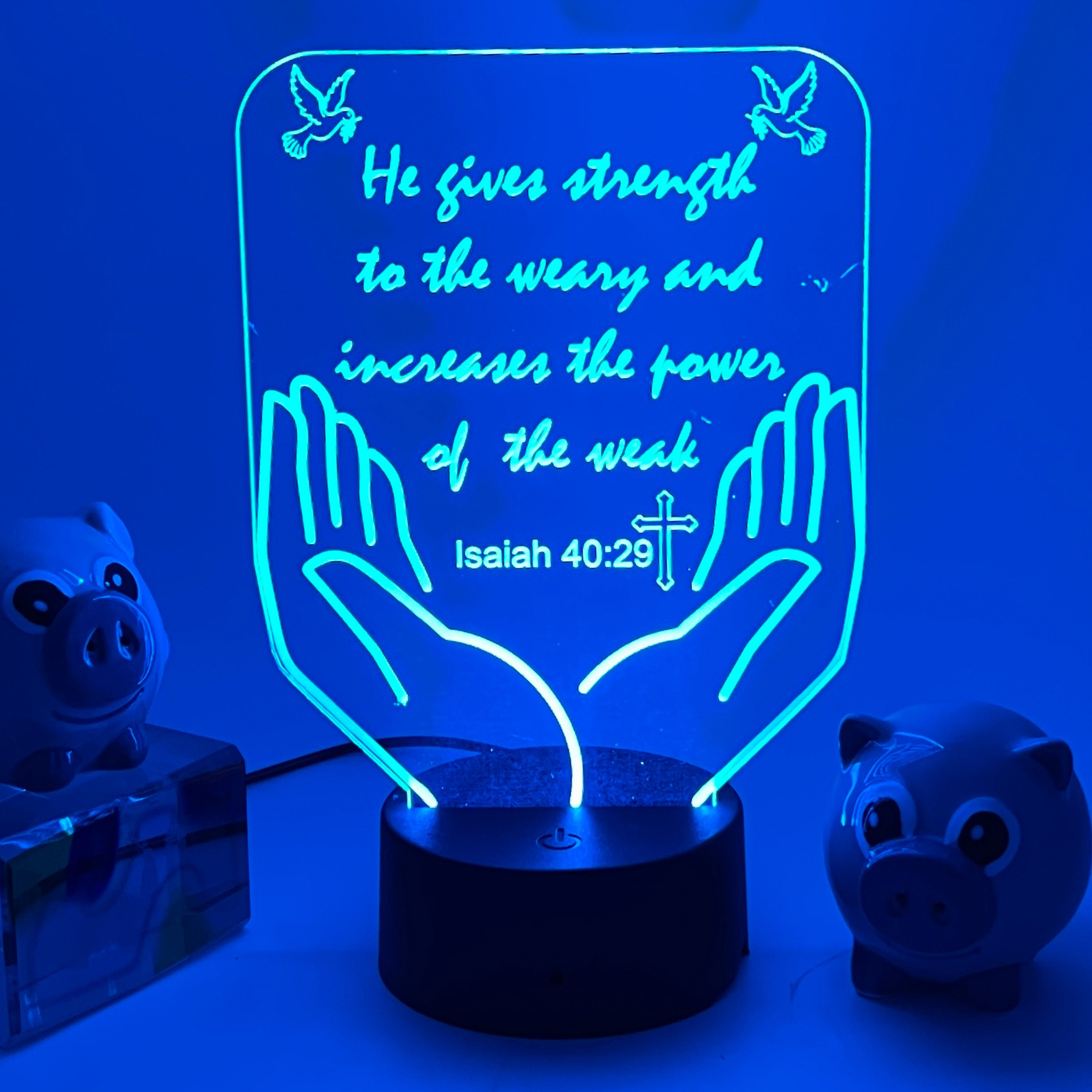 Bible Verse Custom Light, Bible LED Night Light, Favorite Verse, Fall ...