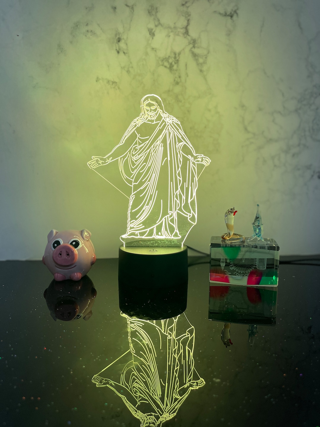 Lord Jesus LED Light as Yoga Gift, Lord Jesus Light as Meditation, Yoga ...