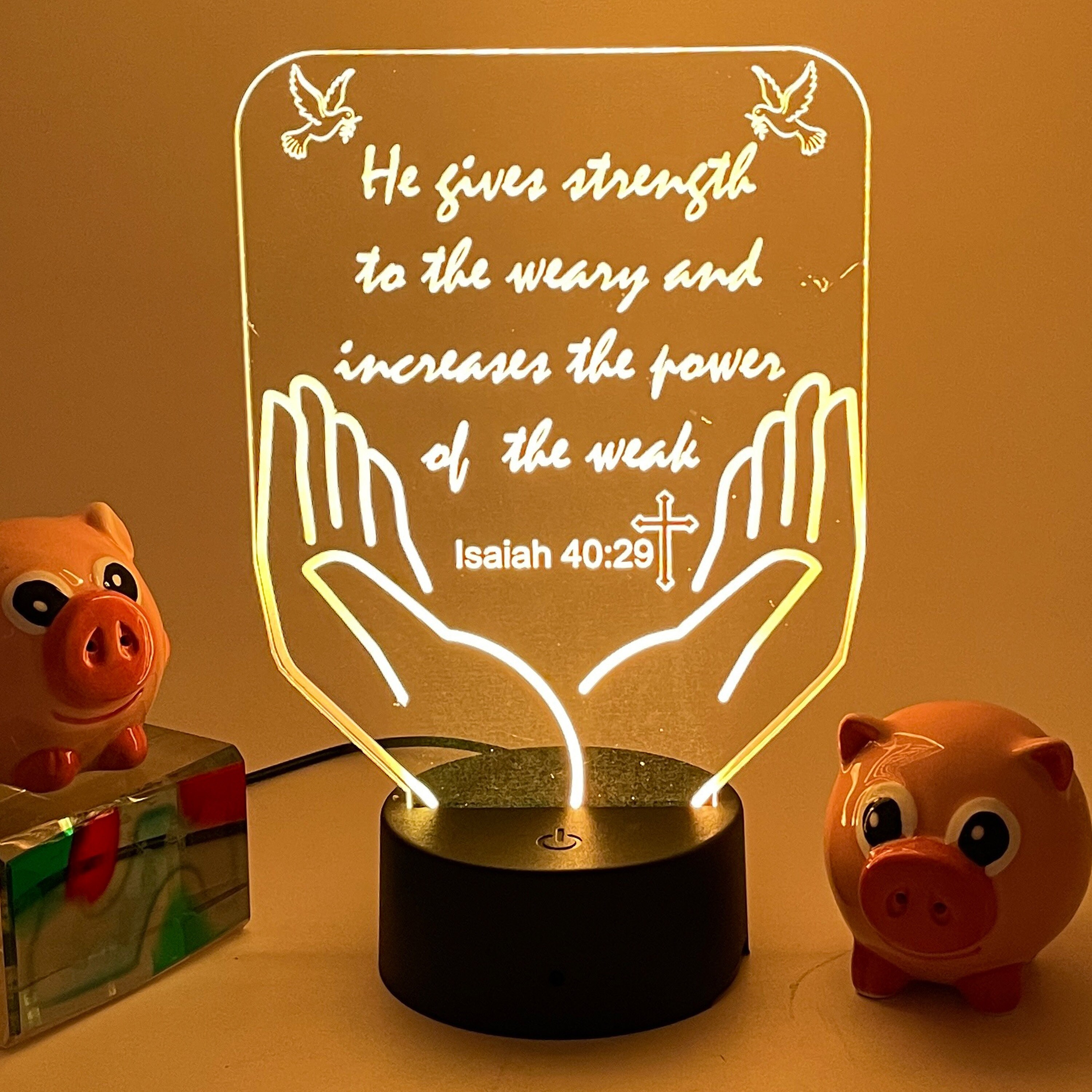 Bible Verse Custom Light, Bible LED Night Light, Favorite Verse, Fall ...