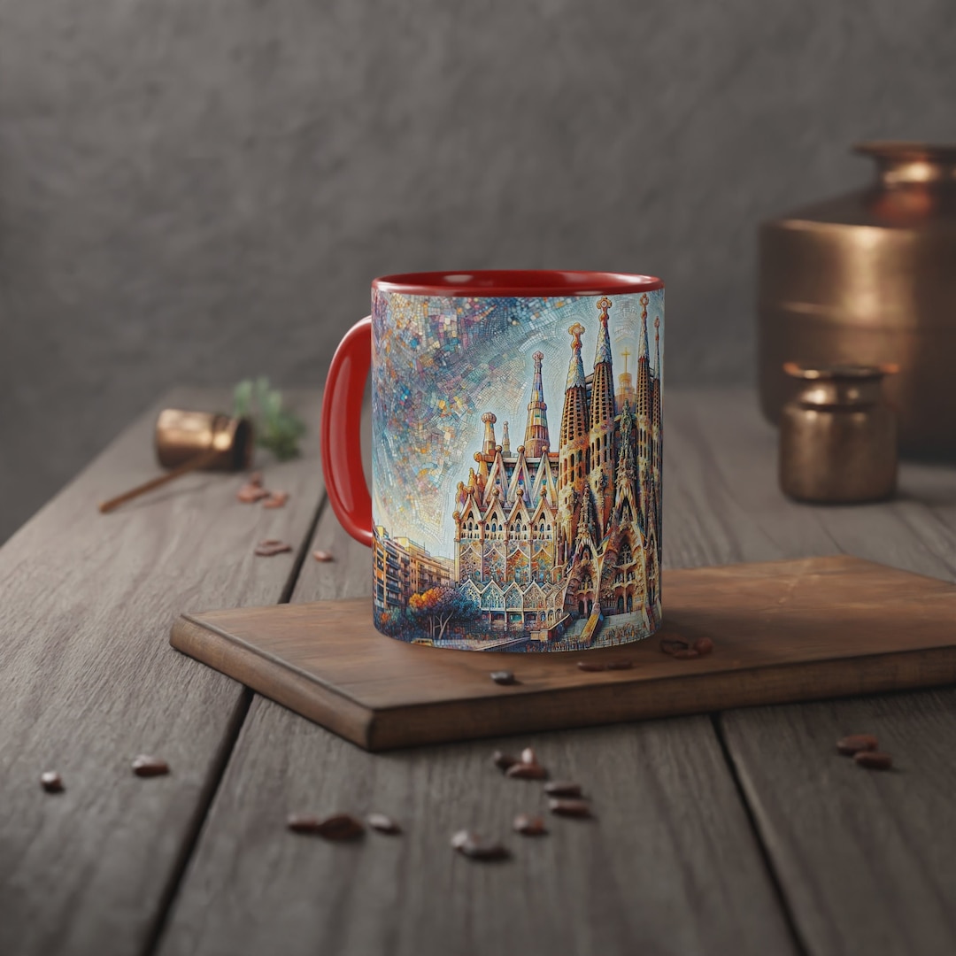Sagrada Familia Mug, Barcelona Souvenir, Gaudi Mug, Sagrada Gift, Spain ...