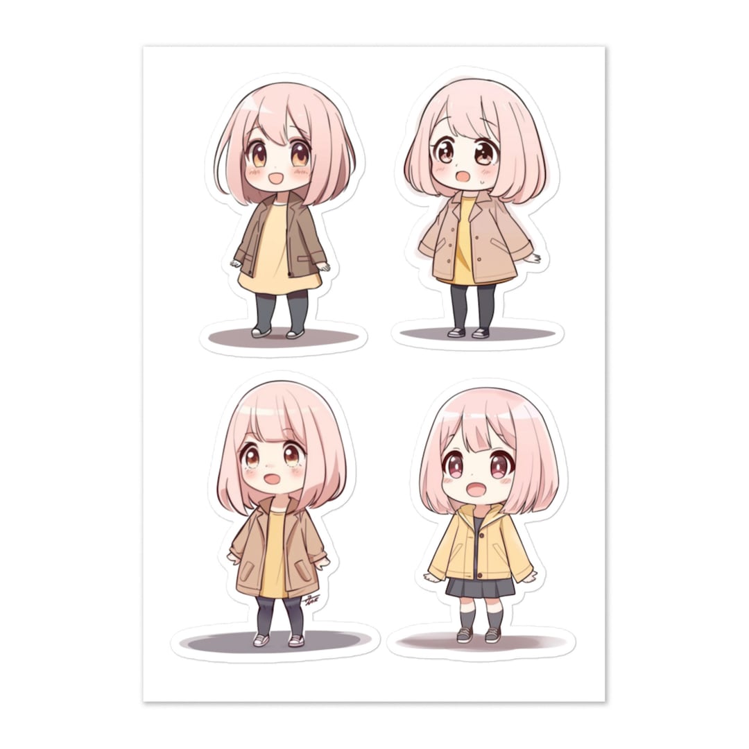 Chibi Girl Stickers - Etsy