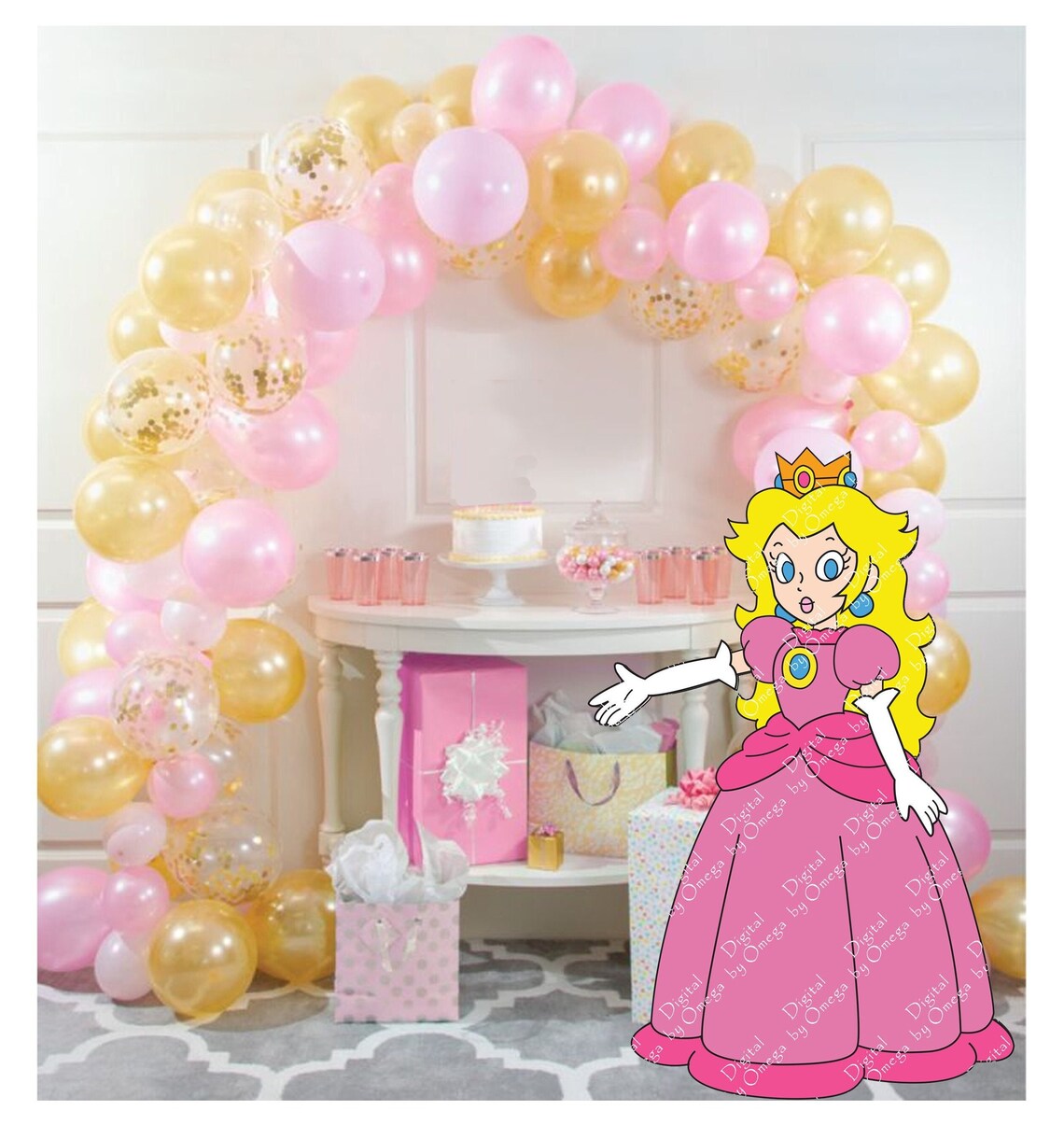 Princess Peach DIGITAL Standee. Stand up Prop/decoration for Parties ...