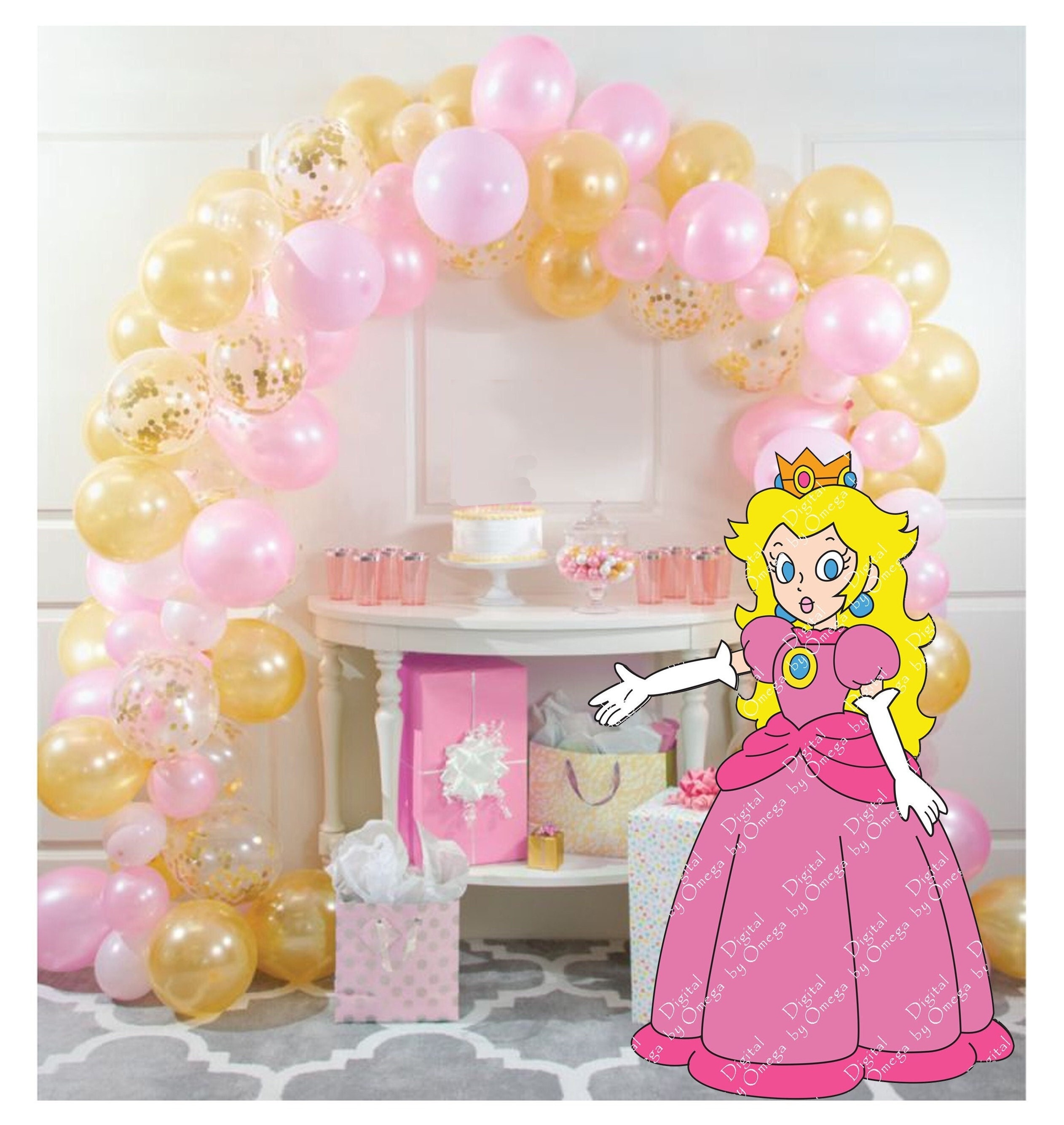 Princess Peach DIGITAL Standee. Stand up Prop/decoration for Parties ...