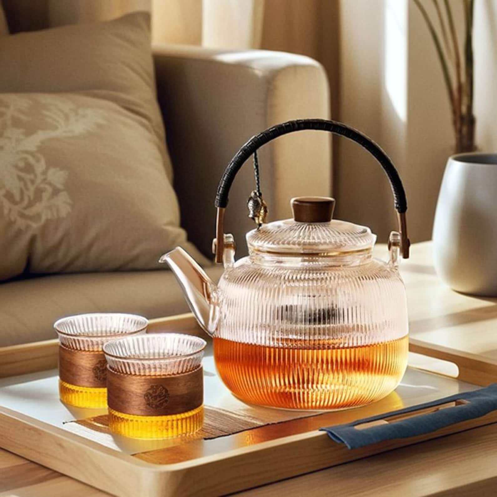 Glass Teapot, Tea Water Separator Teapot,heat Resistant Teapot,stovetop ...