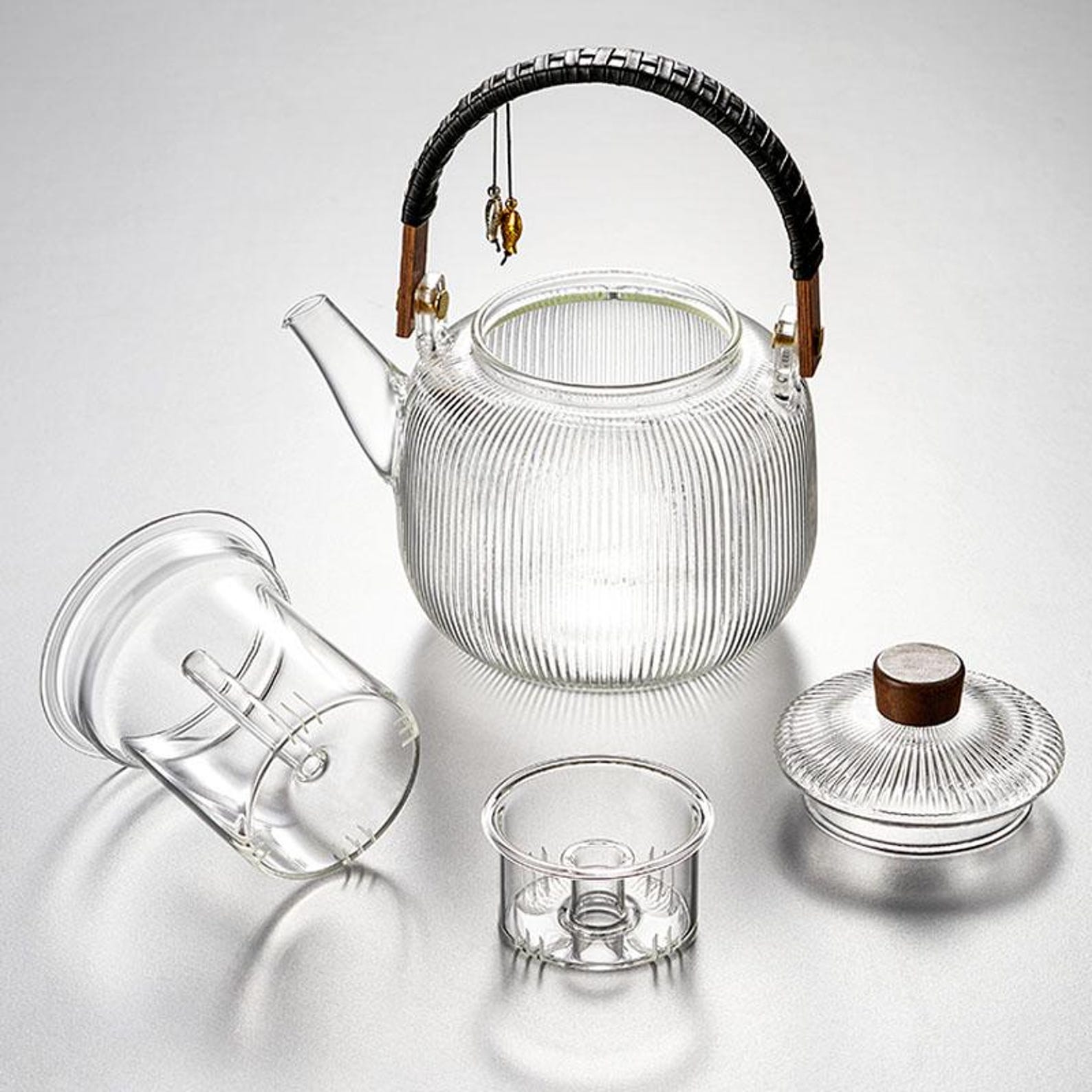 Glass Teapot, Tea Water Separator Teapot,heat Resistant Teapot,stovetop ...