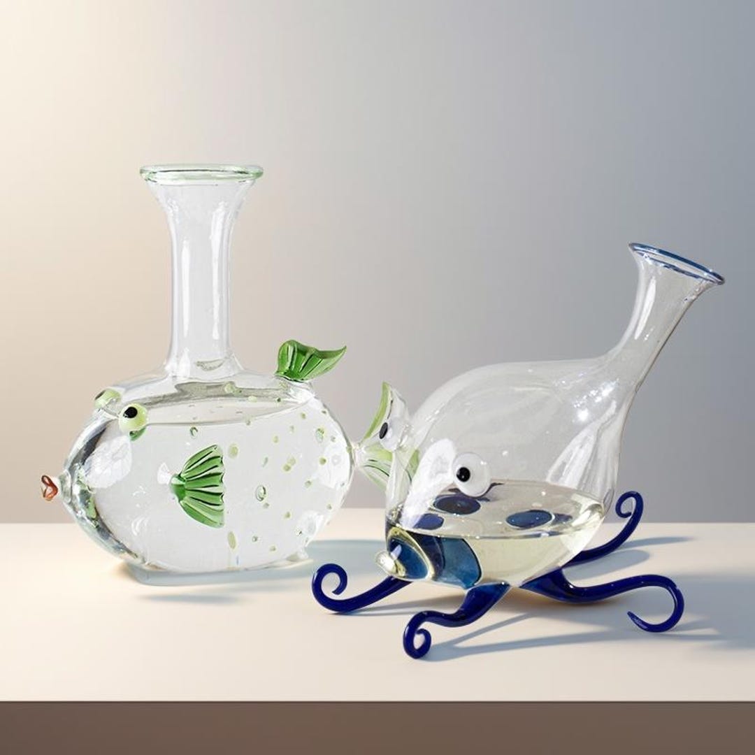 Creative Octopus Puffer Decanter, Handmade Decanter, High Borosilicate ...