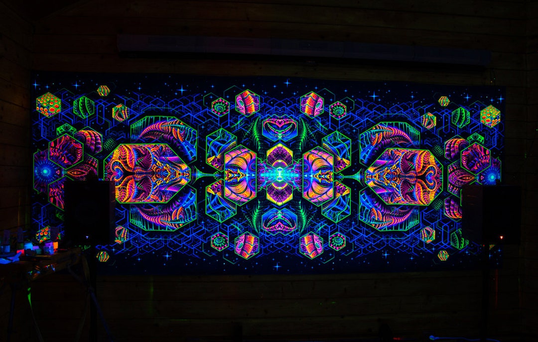 UV Backdrop «dimension Matrix H» Blacklight Wall Hanging Tryppy ...
