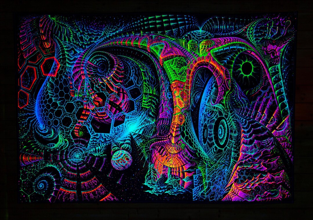 Blacklight Backdrop «singularity Microcosma» Wall Hanging Tryppy ...