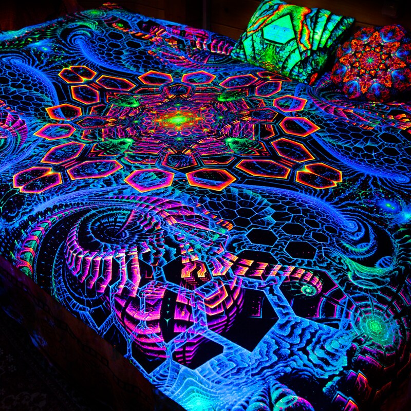 Blacklight Bedding - Etsy