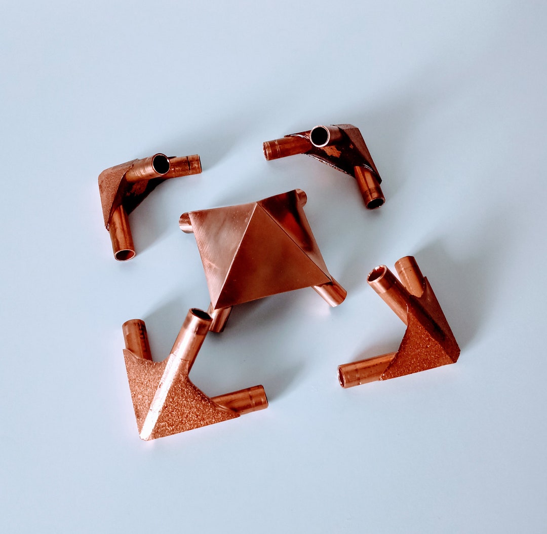 Set of Copper Connectors for the Pyramid of Healing and Meditation. for ...