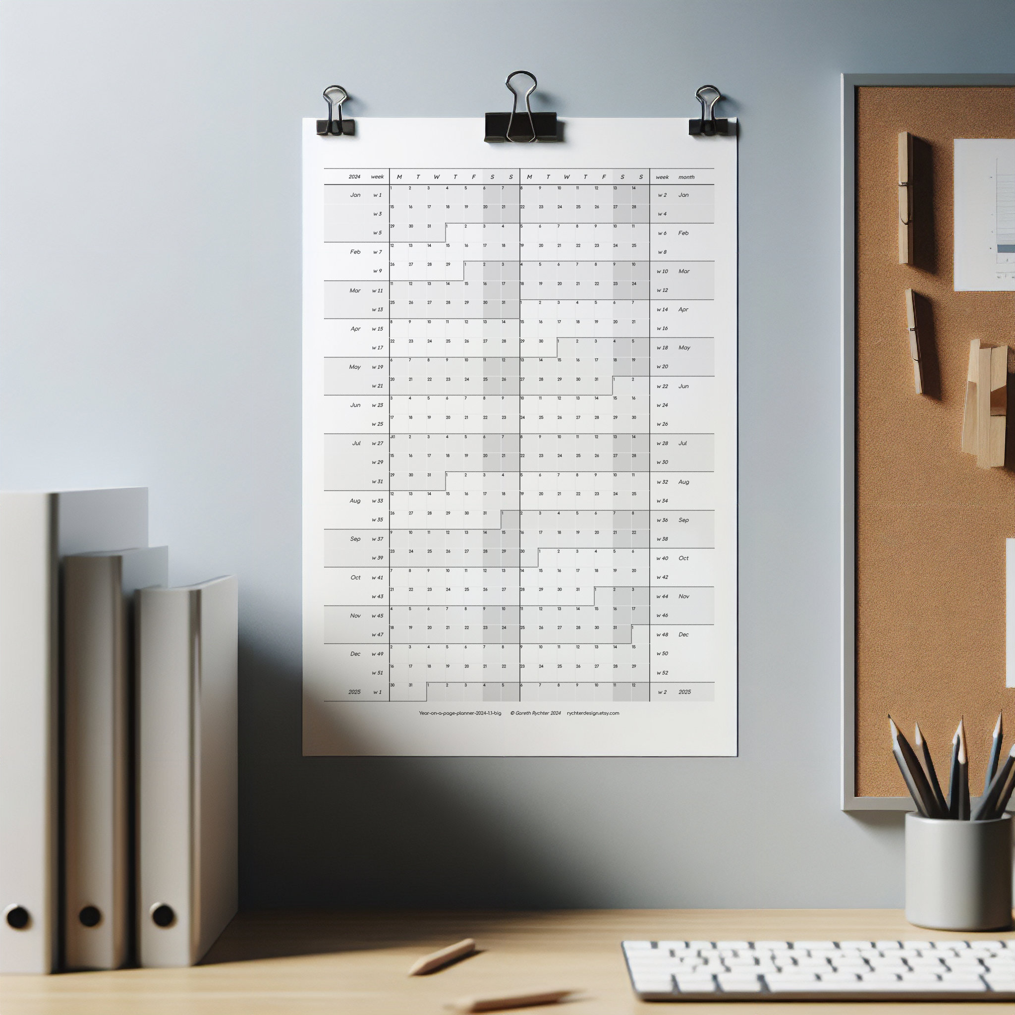 BIG Year Calendar - Etsy