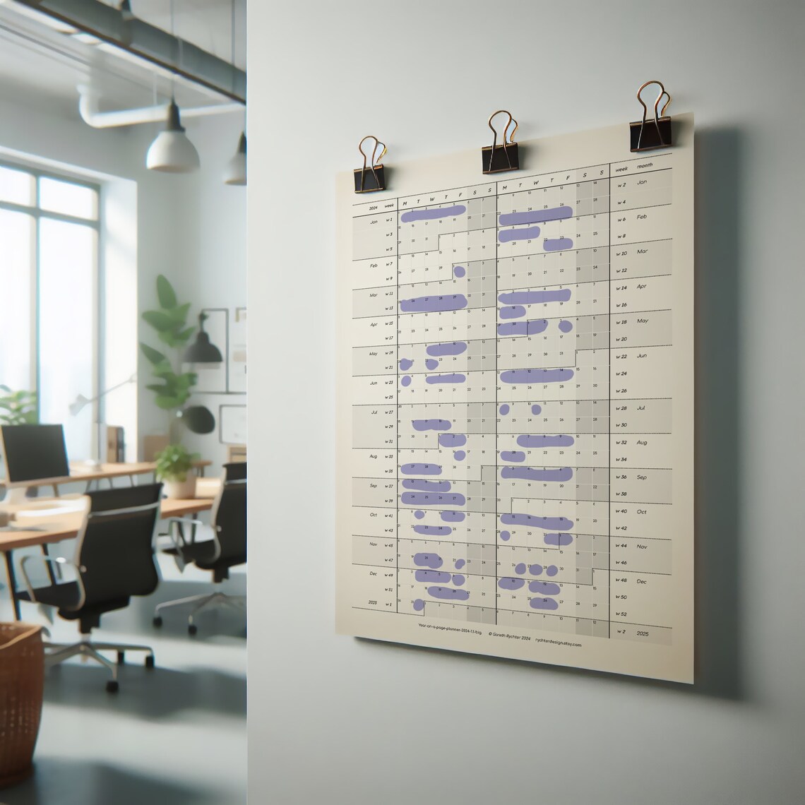 BIG Year Calendar - Etsy