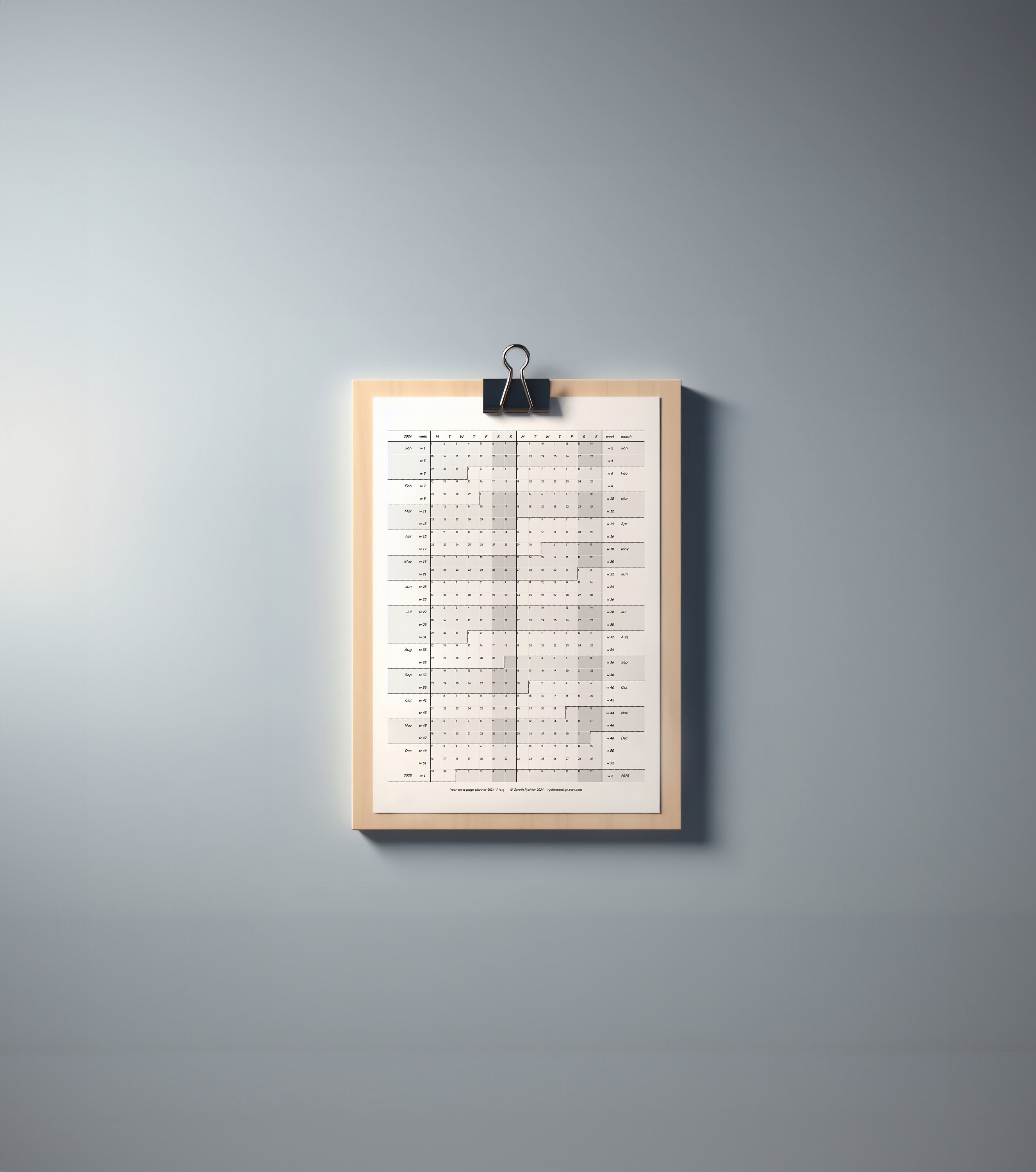 BIG Year Calendar - Etsy